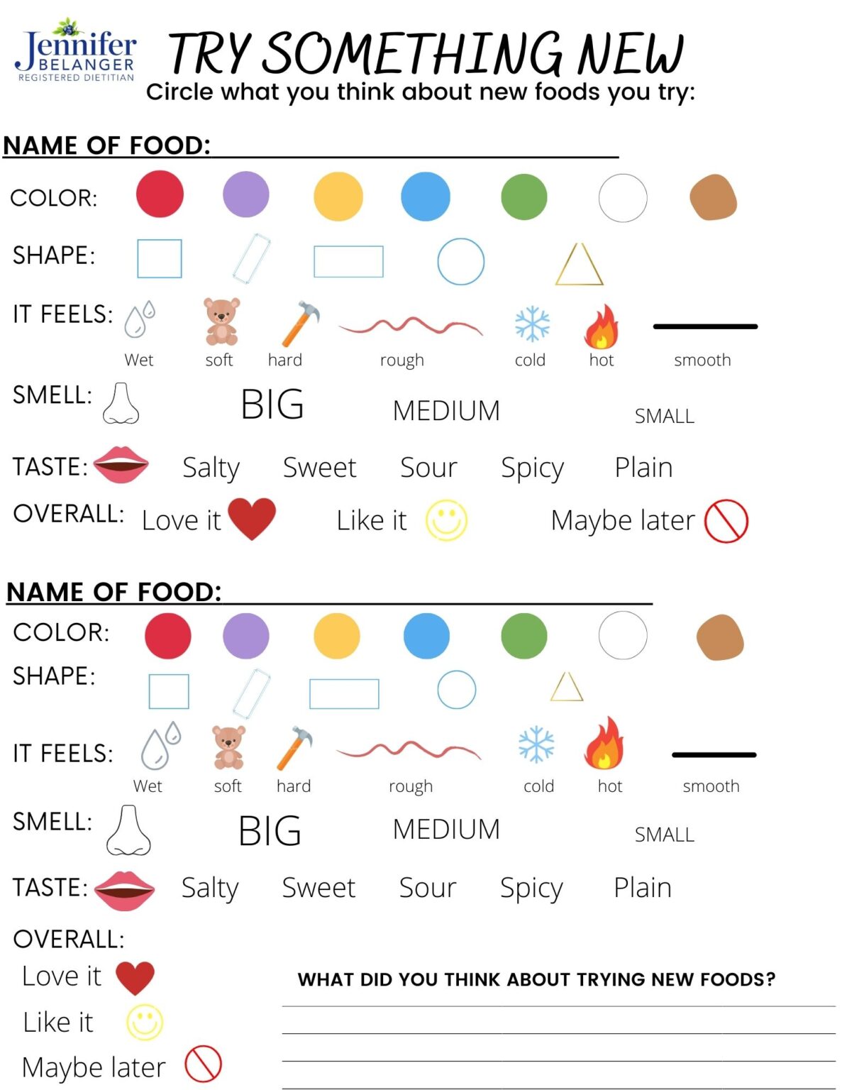 Picky Eating Handouts - Jen Belanger Nutrition